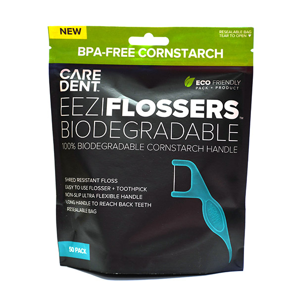 CareDent Eeziflossers Biodegradable Cornstarch Handle - 50 pc - Smile ...